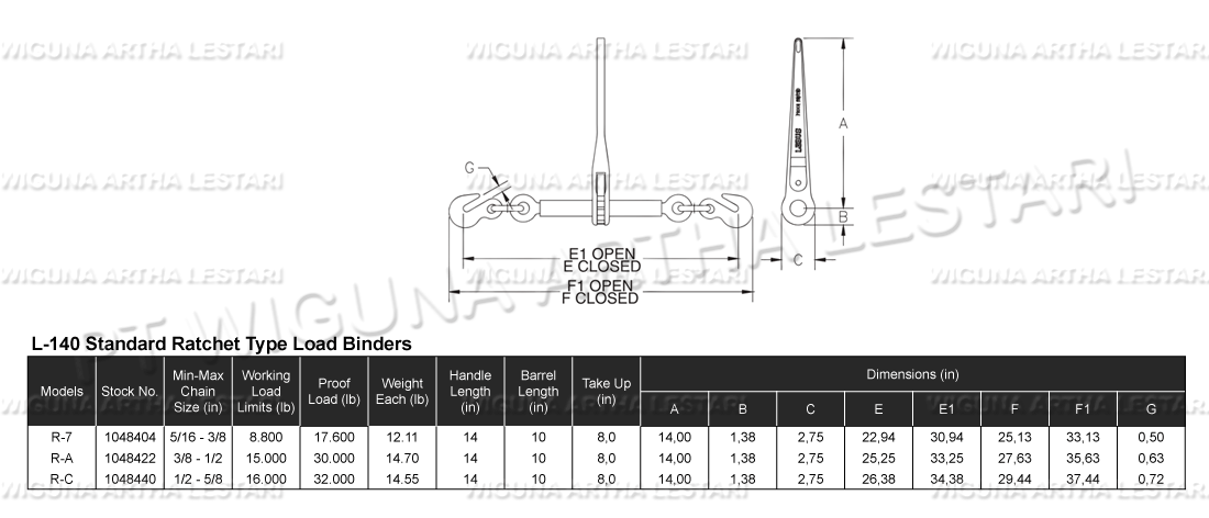 LOAD BINDERS L-140 | WAL